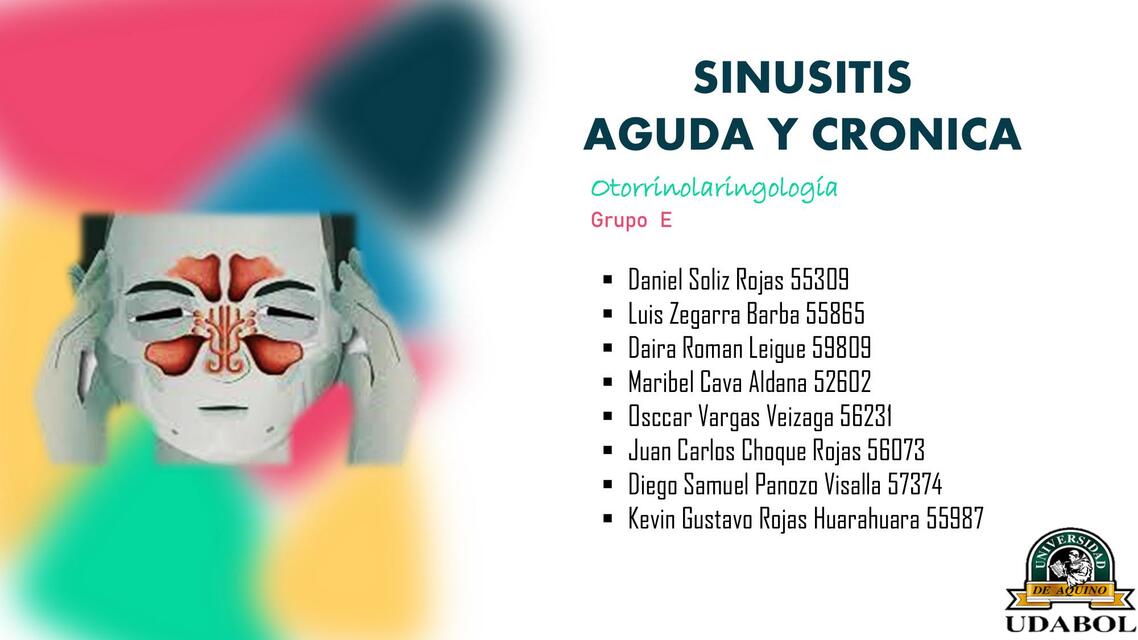 Flashcards de SINUSITIS | Por Daniel Colq | uDocz