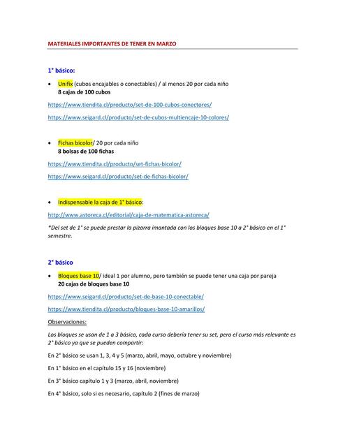 Materiales Matemática Indispensables 1 A 4 Zhamyr Jara Udocz