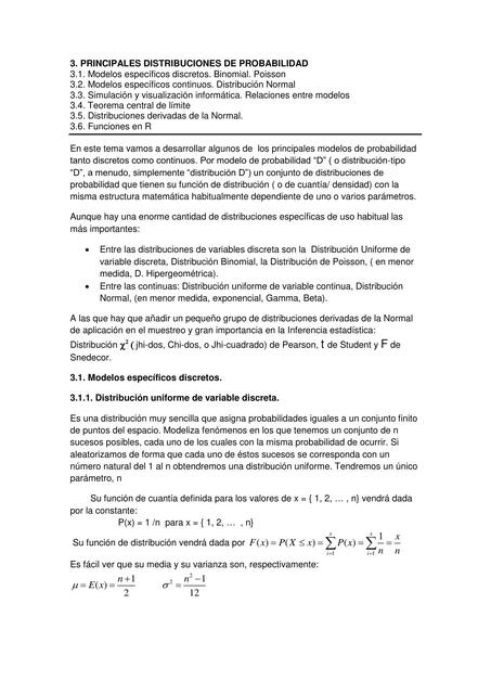 principales distribuciones de probabilidad | META | uDocz