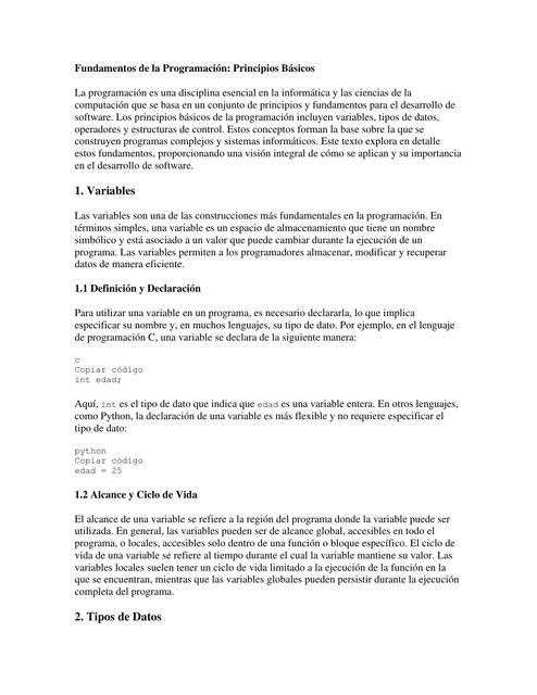 Fundamentos de la Programación | META | uDocz