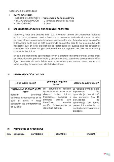 FESTEJAMOS LA FIESTA DE MI PERU 1 | ISABEL CHAVARRIA | uDocz