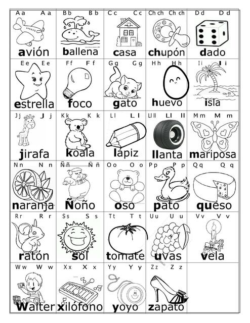 abecedario y silabas trabadas con imagenes para lo | Daniela | uDocz