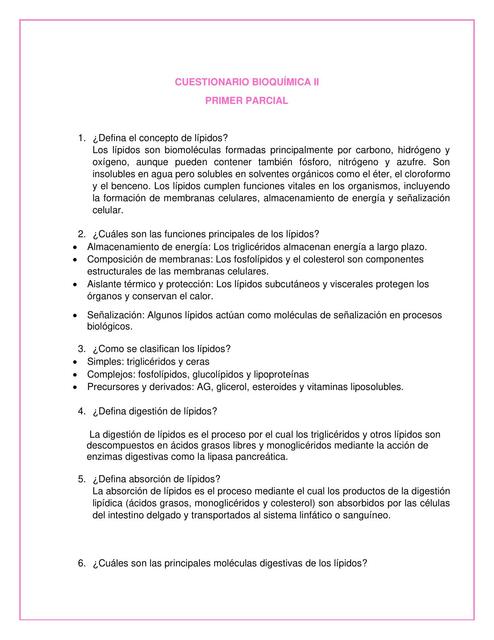 CUESTIONARIO BIOQUÍMICA II | Philli | uDocz