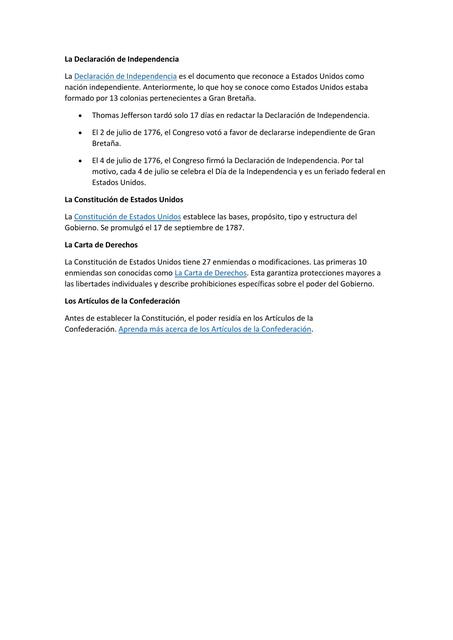 La Declaración de Independencia | rodrigo | uDocz