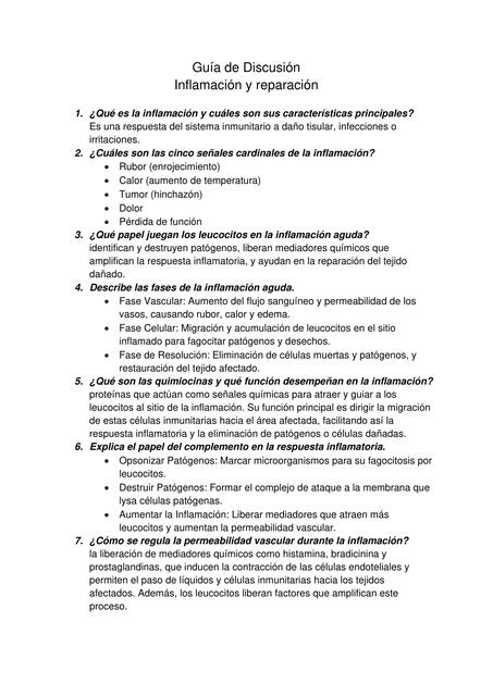 Patología Guia de discusión tema 3 | Ivanna | uDocz