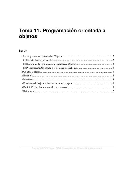 Tema 11 Programación orientada a los objetos | META | uDocz