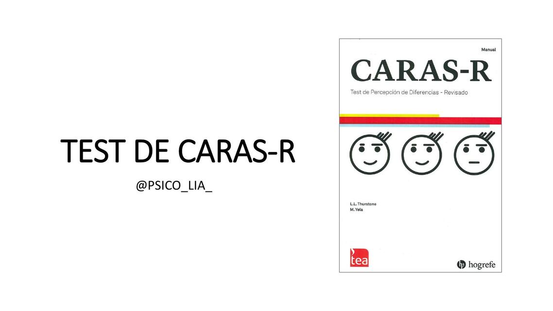 TEST DE CARAS-R | Psico_Lia | uDocz