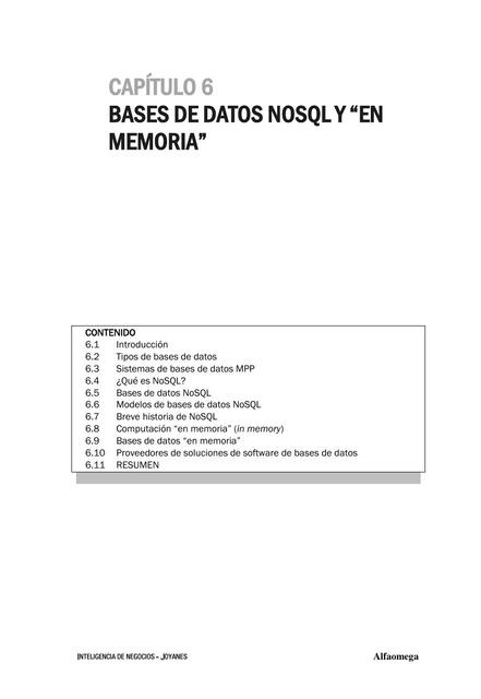 BASES DE DATOS NOSQL Y EN MEMORIA | META | uDocz