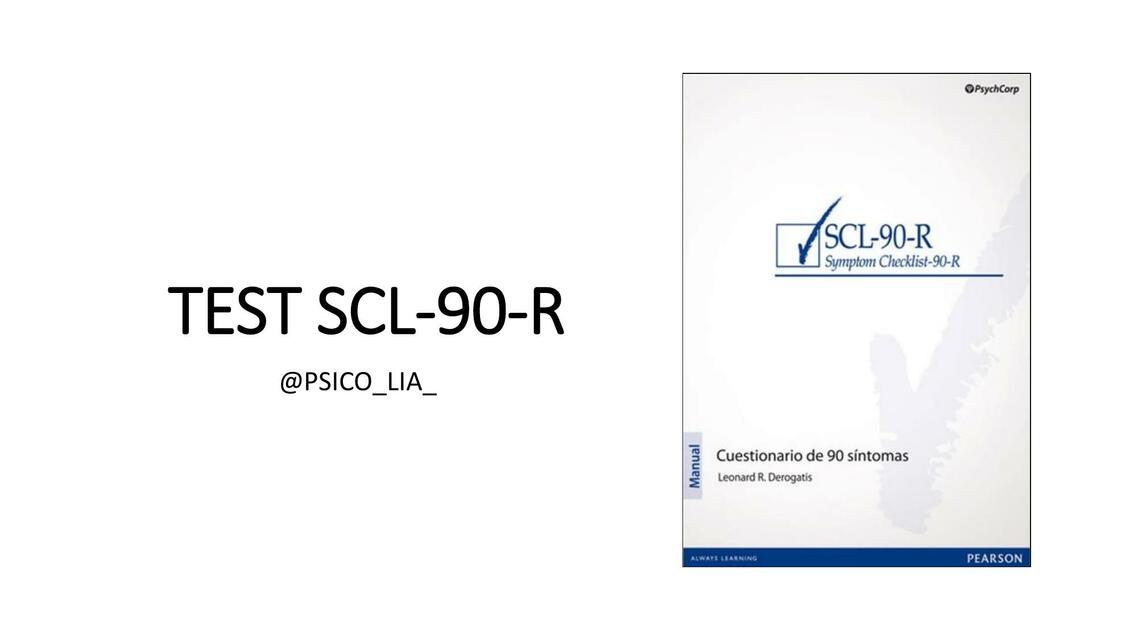 TEST SCL-90-R | Psico_Lia | uDocz