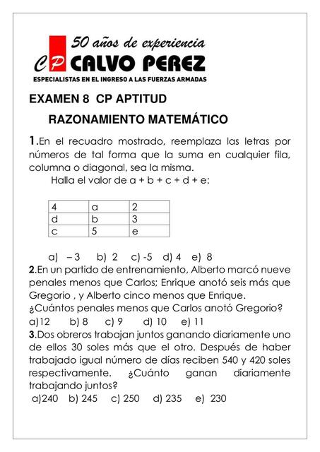 examen de 8 aptitud | Antonio Revoredo | uDocz