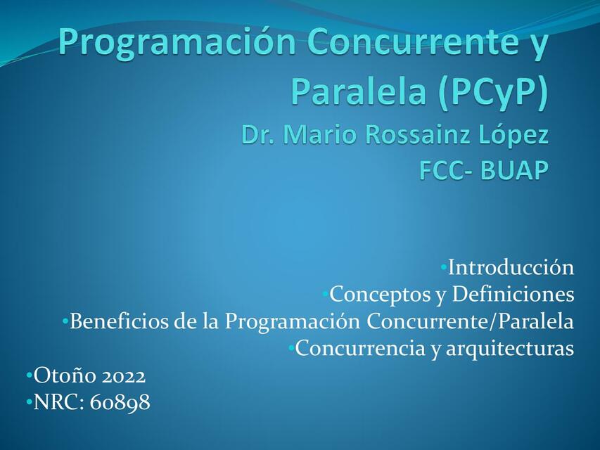 Flashcards de programacion paralela | Por META | uDocz