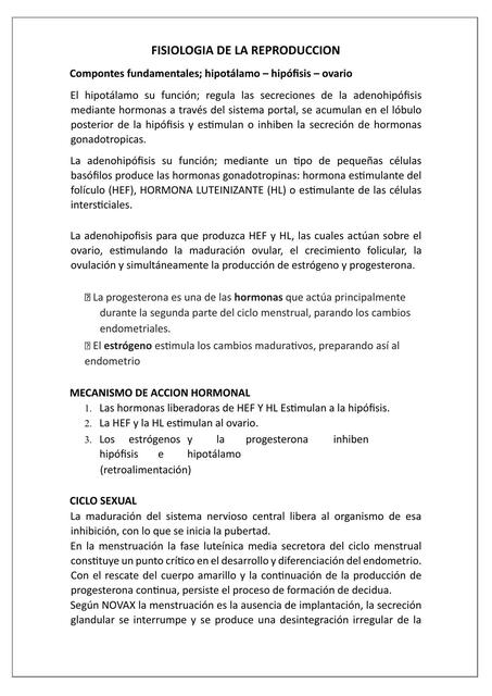 Fisiologia de la reproducción | Maryi Alvarado | uDocz