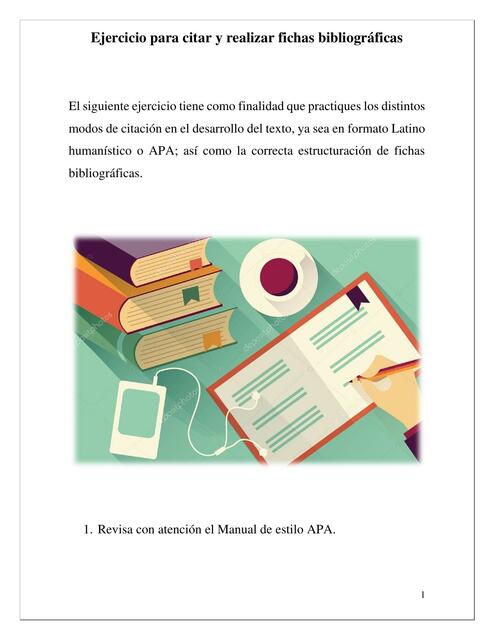 APA Ejercicio para citar y realizar fichas bibliog | Gervasio | uDocz