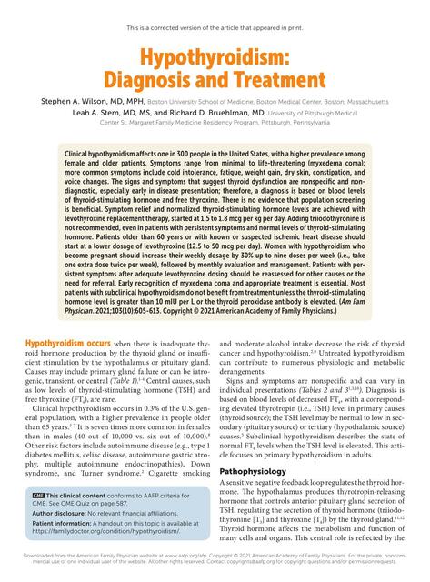 Hypothyroidism | ANGEL JOSE LOPEZ CRUZ | uDocz