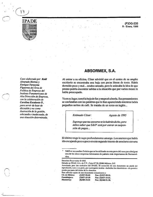 ABSORMEX SA CASO 31 | Marla Rosas | uDocz