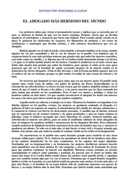 García Márquez Gabriel El ahogado más hermoso del | teddy luis garcia ...