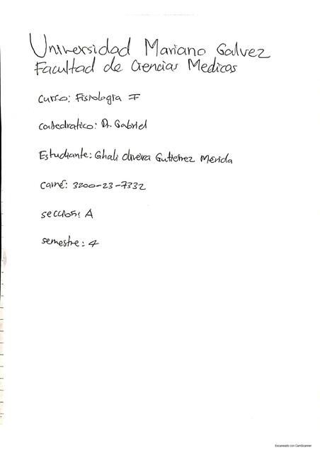 Semana 8 fisiología | GHALI OLIVEIRA GUTIERREZ MERIDA | uDocz