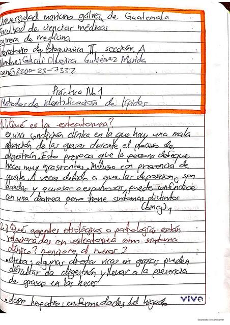 Práctica 1 bioquímica 2 | GHALI OLIVEIRA GUTIERREZ MERIDA | uDocz