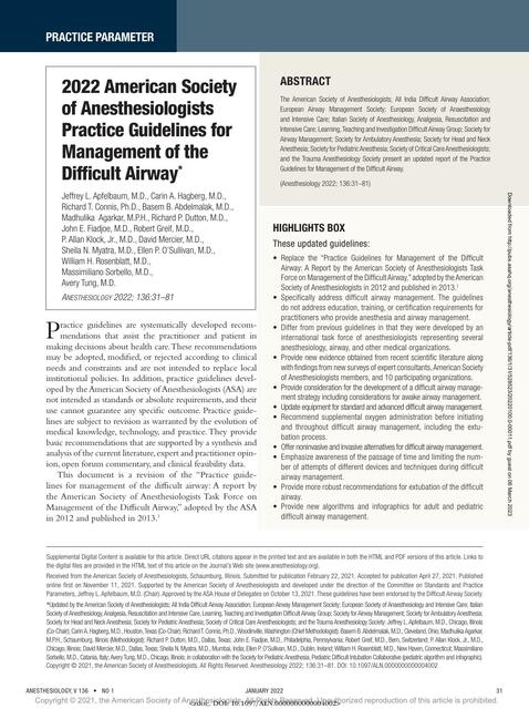 American Society of anesthesiologists. 2022 | Fernanda | uDocz