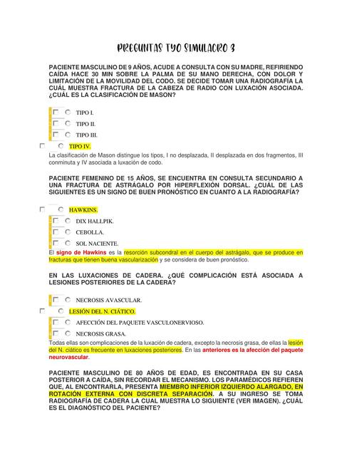 PREGUNTAS TYO | MEDICSTORE | uDocz PREGUNTAS TYO | MEDICSTORE | uDocz