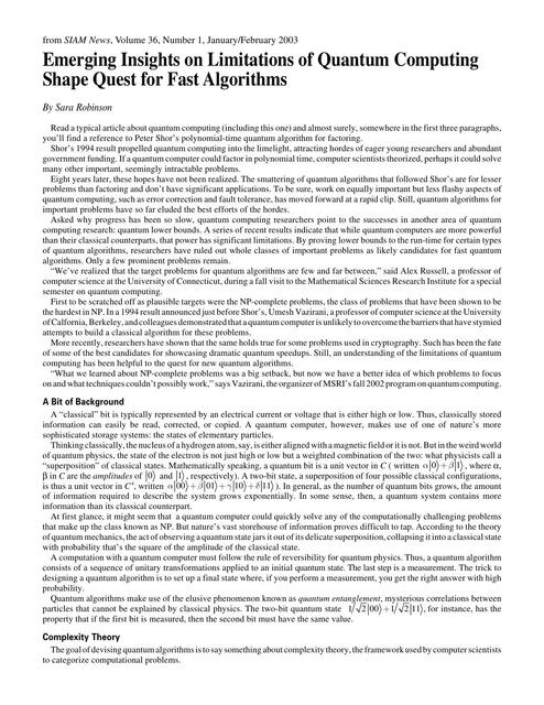 Limitations Of Quantum Computing Algorithms Hackernews Udocz 4288