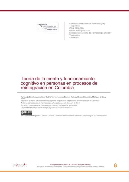 Teoría de la mente y funcionamiento cognitivo | META | uDocz