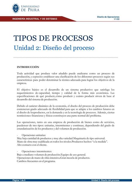 Tipos de procesos | George | uDocz