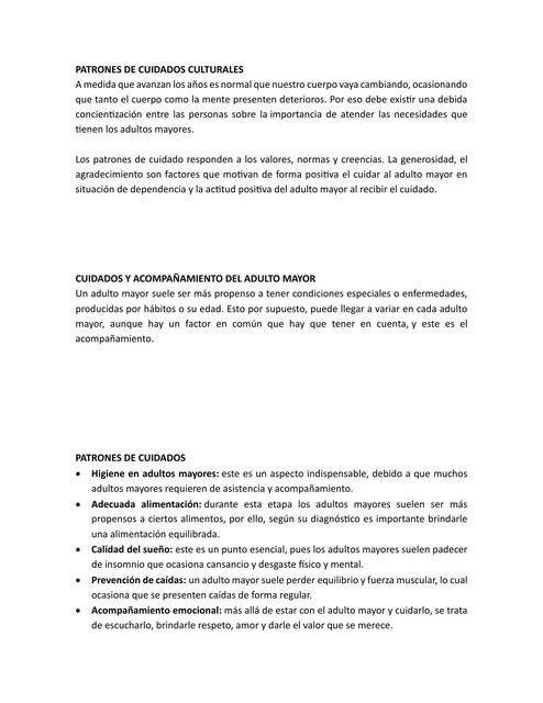 PATRONES DE CUIDADOS CULTURALES | Gerardo Chable | uDocz