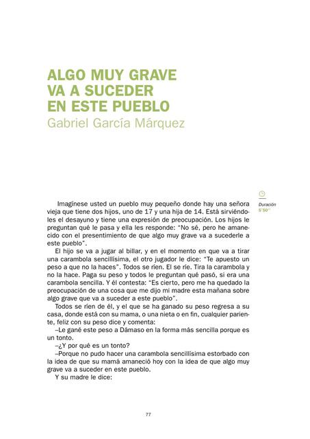 algo muy grave marquez | genaro royaceli | uDocz