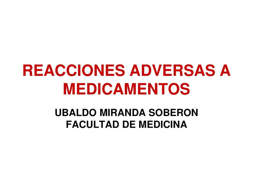 5 REACCIONES ADVERSAS DE LOS FÁRMACOS | Alezka | uDocz