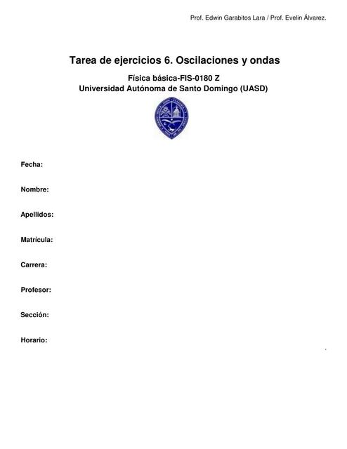 Tarea de ejercicios 6 1 | Junelsy Tavarez | uDocz