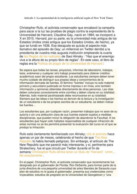 Flashcards de Articulo 1 | Por Geraldine | uDocz