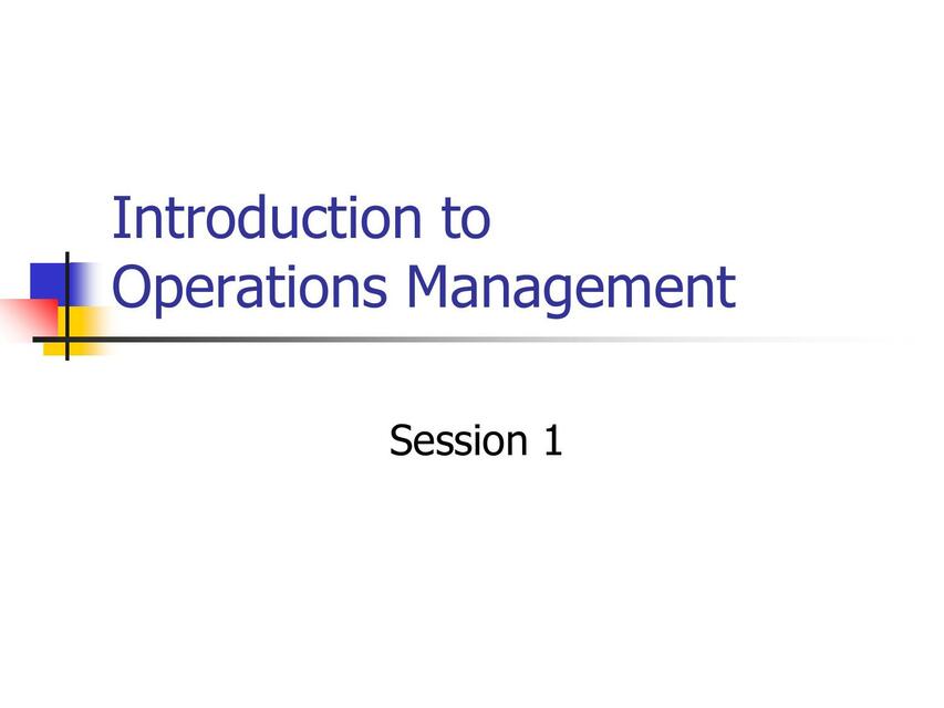 1 2 OPM Operations Management | Bendjamin | uDocz