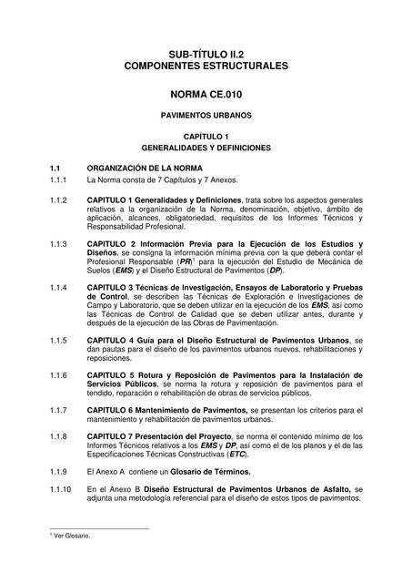 CE 010 Pavimentos Urbanos DS N 010 | Luis Paul Cabanillas Flores | uDocz