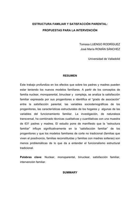 Flashcards de Estructura Familiar Y Satisfaccion Parental | Por META ...