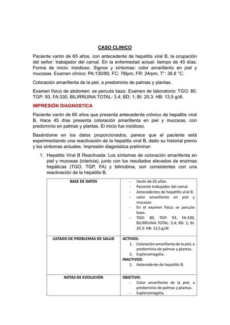 CASO CLINICO GASTRO | MARIAPAZ SUAREZ OROZCO | uDocz