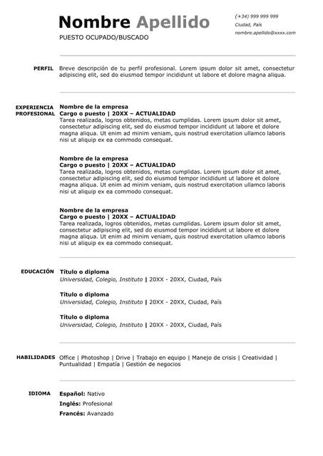 Modelo CV harvard | Cristina | uDocz
