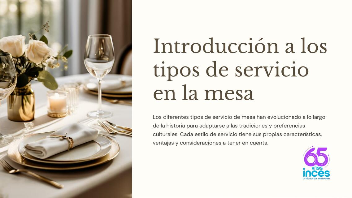 Introduccion a los tipos de servicio en la mesa pp | Marshall lee | uDocz