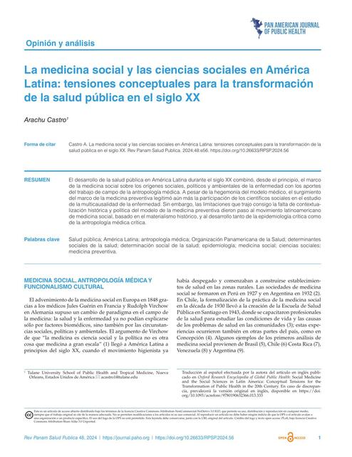 La medicina social y las ciencias sociales | META | uDocz