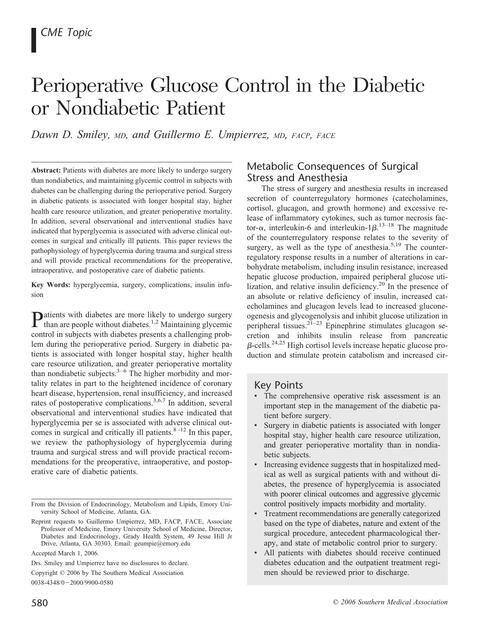 control perioperativo de glucosa en paciente diabe | Paula | uDocz