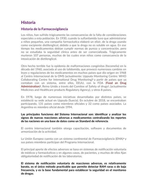 Farmacovigilancia historia argentina | Celeste Codutti | uDocz