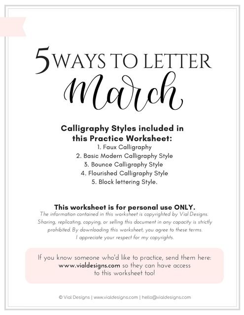 5 Ways to Letter March Free Worksheet | Sol | uDocz
