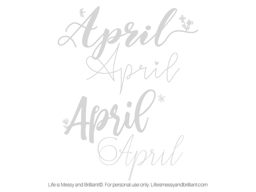 April Hand Lettering Practice Worksheets | Sol | uDocz