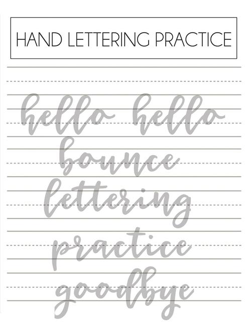 Bounce Lettering Practice Sheet | Sol | uDocz