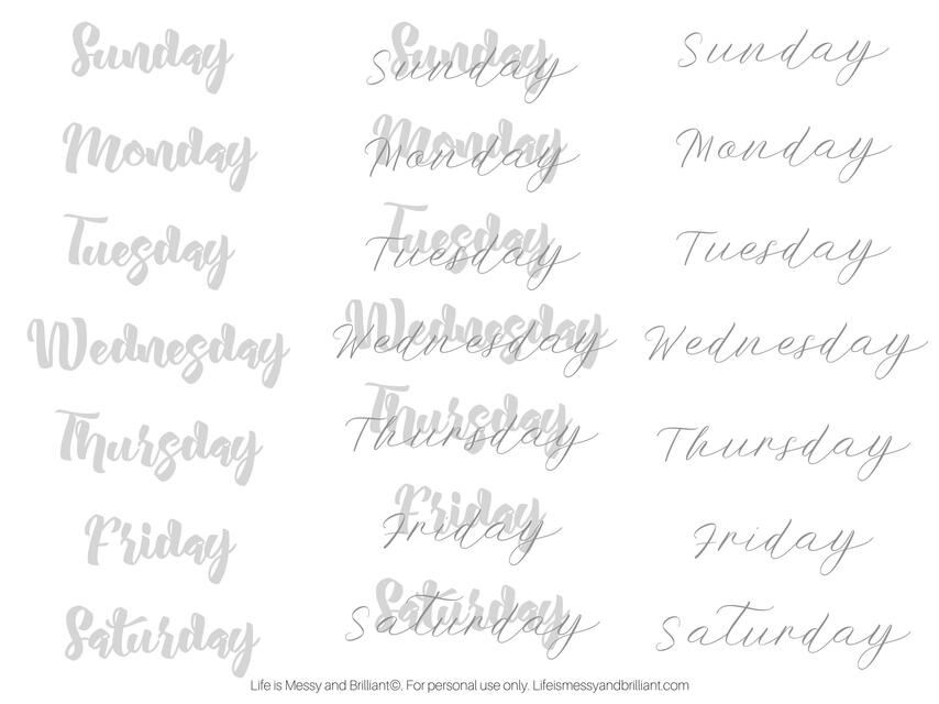 Free Weekly Lettering Worksheet Printable | Sol | uDocz