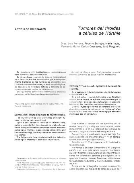 Flashcards De Federcu25 Tumoresdeltiroidesacélulasdehürthle 5 Por