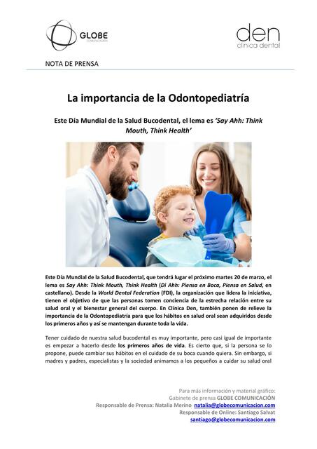 La importancia de la Odontopediatría | META | uDocz
