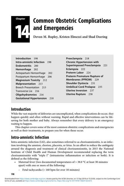 Common Obstetric Complications | ROSMEL FABIAN | uDocz