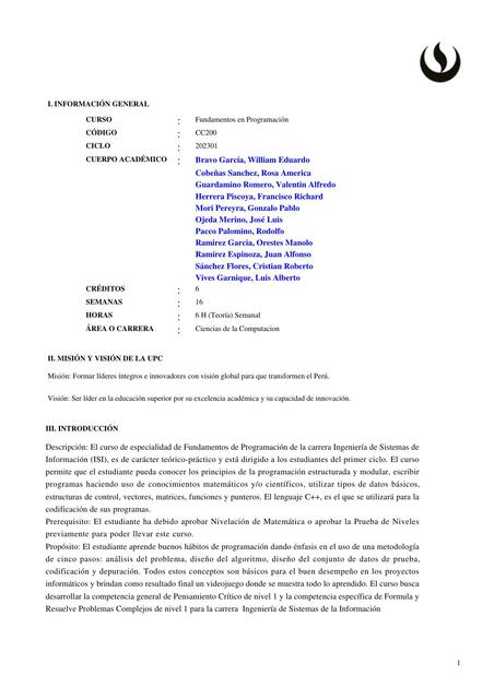 CC200 Fundamentos en Programacion | Recoba | uDocz
