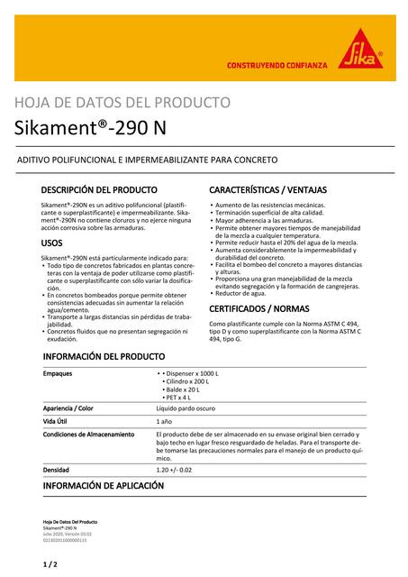 sikament 290 n | LeoJG | uDocz